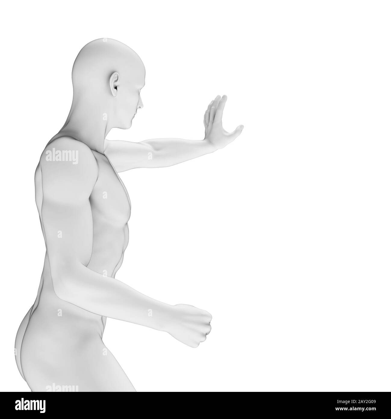 3d rendered illustration of a defending man Stock Photo - Alamy