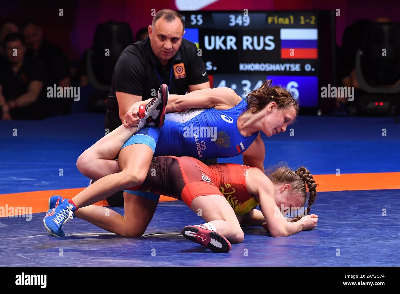 European Championships Women's Wrestling Final 50Kg (Photo by Domenico ...