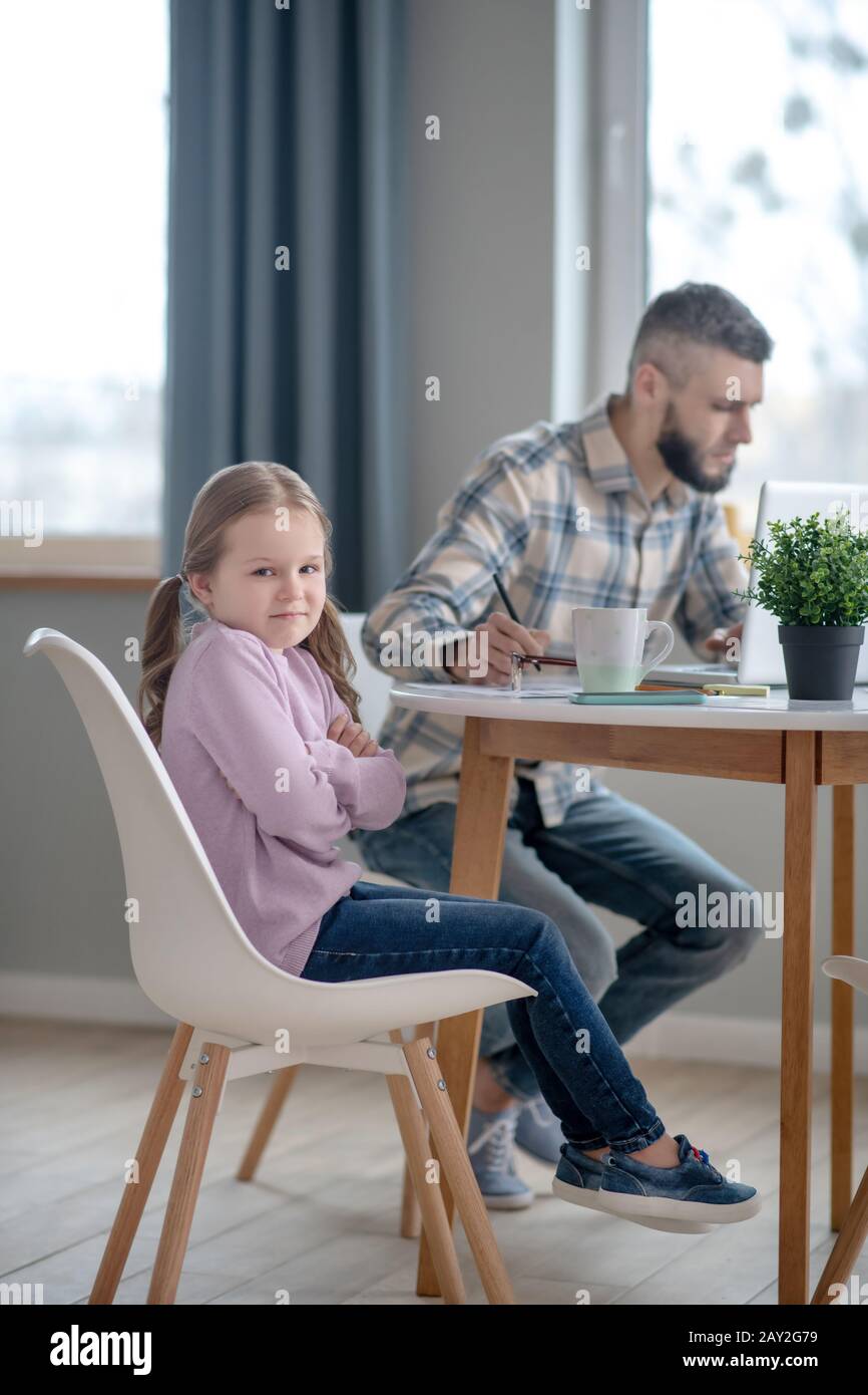 Little sad looking girl long hi-res stock photography and images - Alamy