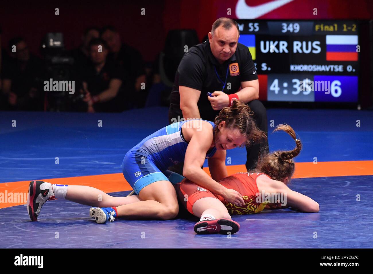 European Championships Women's Wrestling Final 50Kg (Photo by Domenico ...