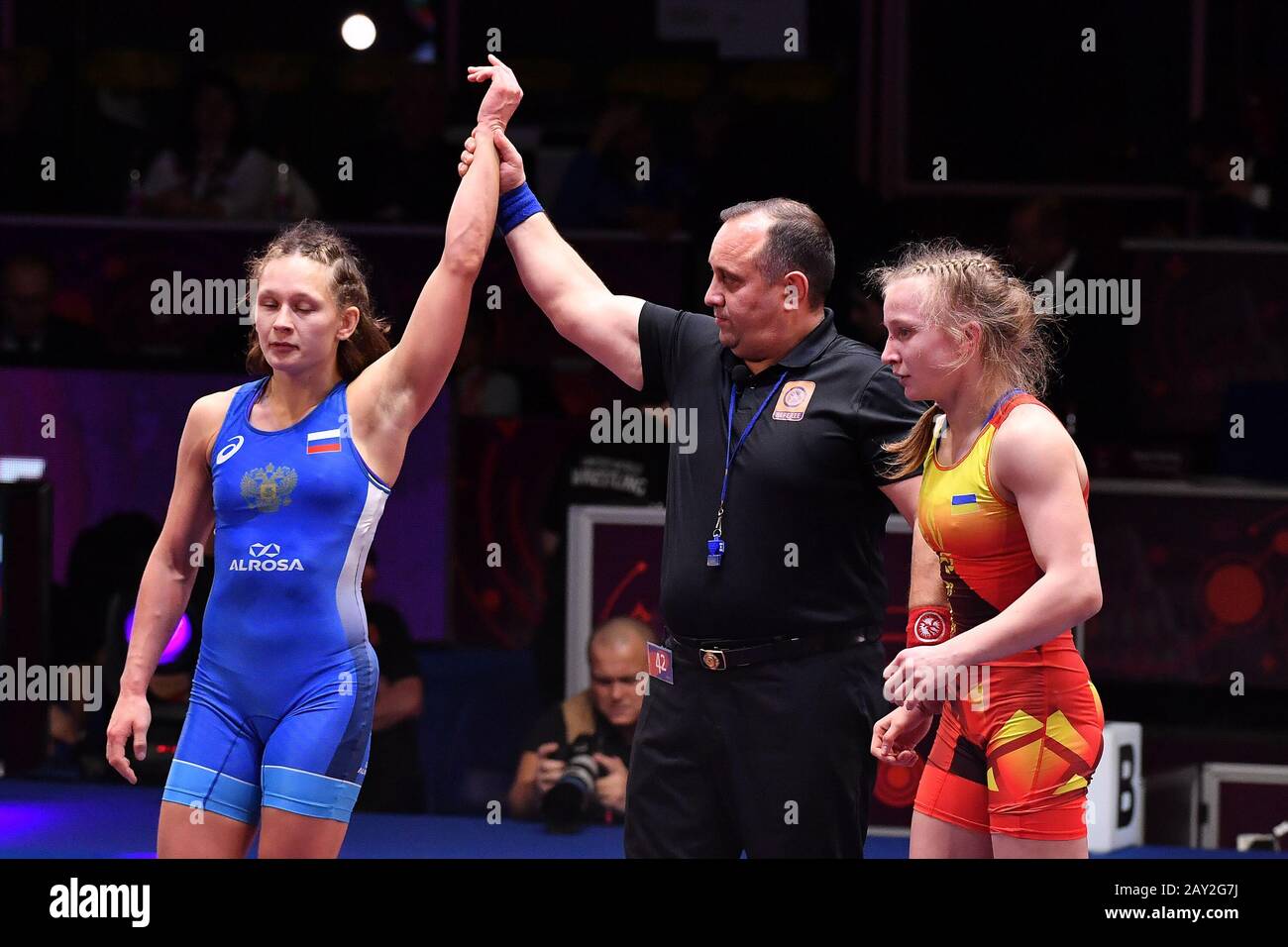 European Championships Women's Wrestling Final 50Kg (Photo by Domenico ...