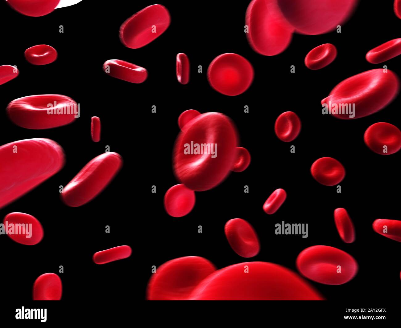 3d rendered illustration of human blood cells Stock Photo - Alamy