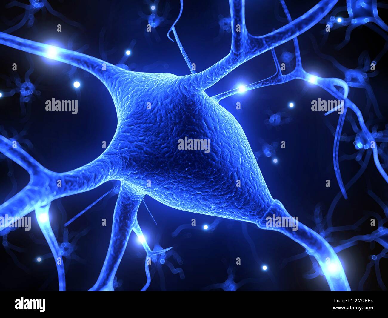 3d rendered illustration - nerve cell Stock Photo - Alamy