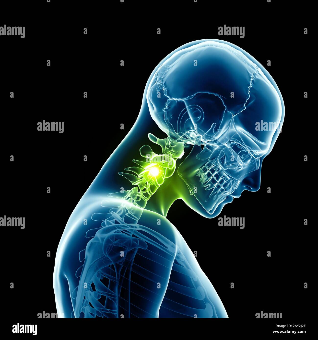 guy bending his neck Stock Photo - Alamy