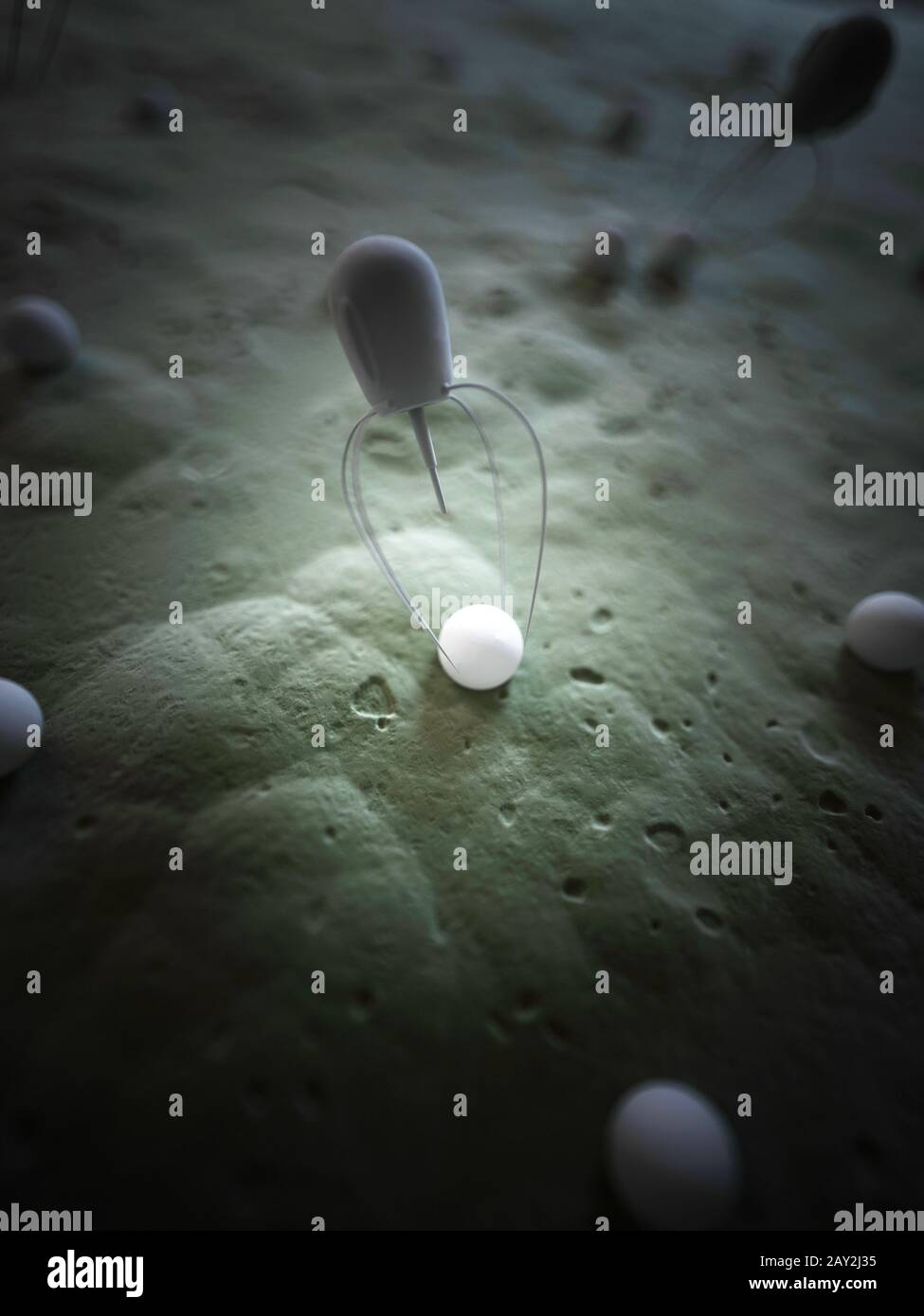 3d illustration showing some active nano bots Stock Photo - Alamy