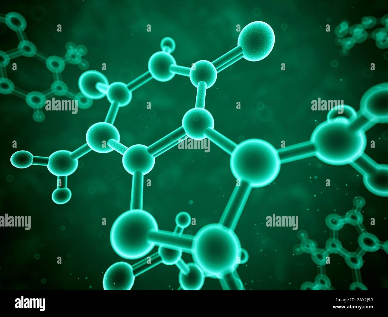 3d rendered illustration - molecules Stock Photo - Alamy