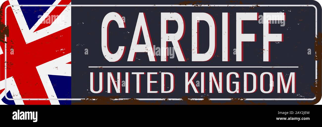 Cardiff road sign Stock Vector Images - Alamy