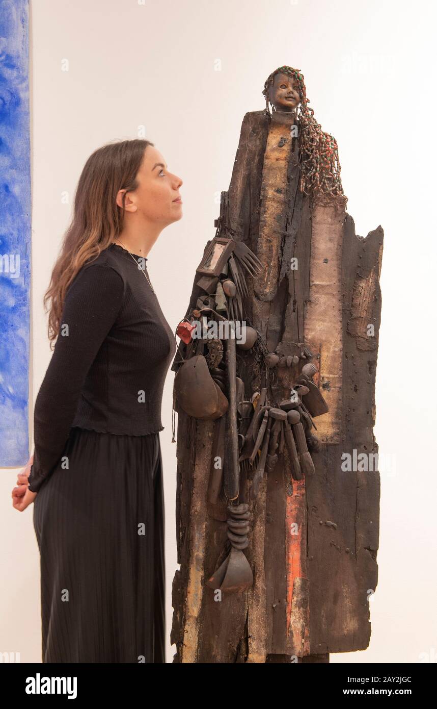 October Gallery, London, UK. 14th February 2020. Atmospheres, a group ...