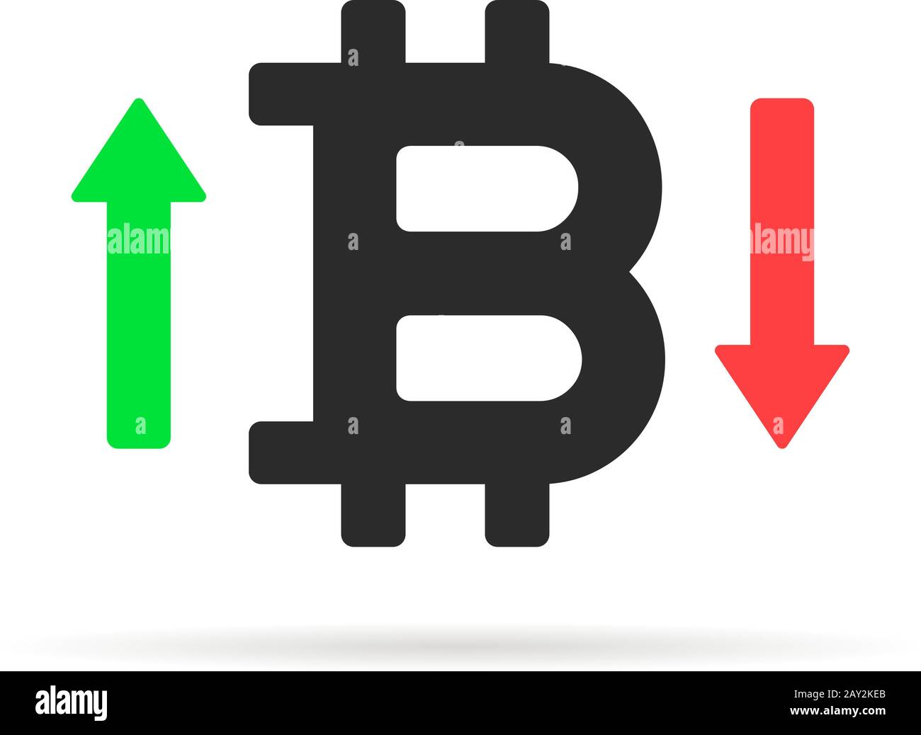 Bitcoin icon down arrow Stock Vector Images - Alamy