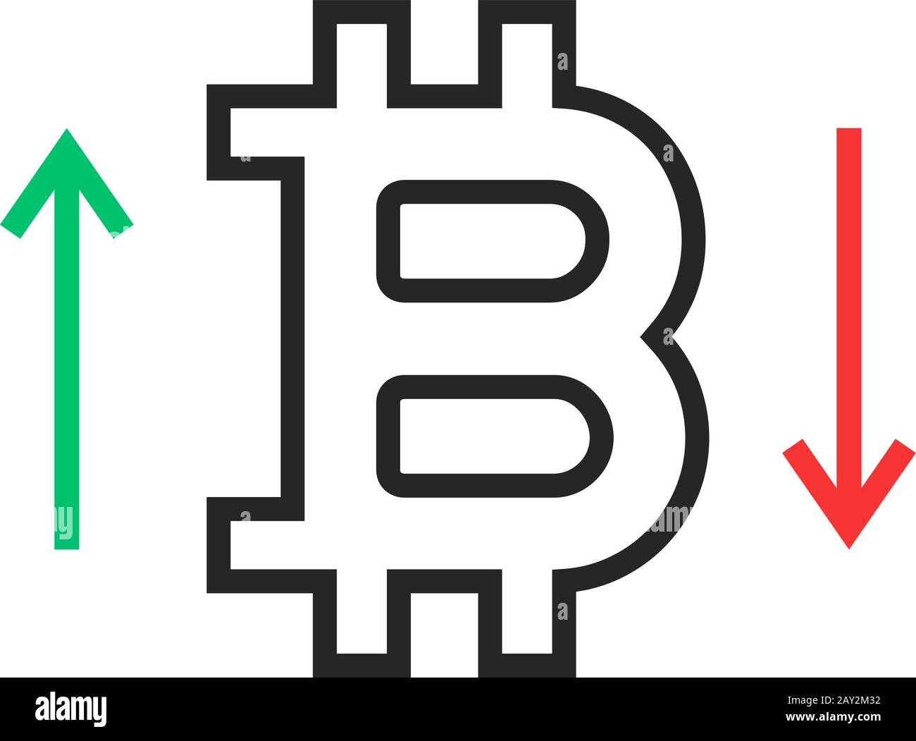 Bitcoin currency exchange thin Stock Vector Images - Alamy