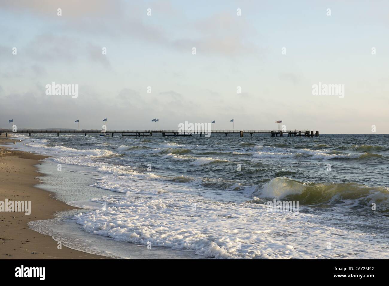Beach and pier in Dahme, Baltic Sea, Germany 2014 Stock Photo - Alamy