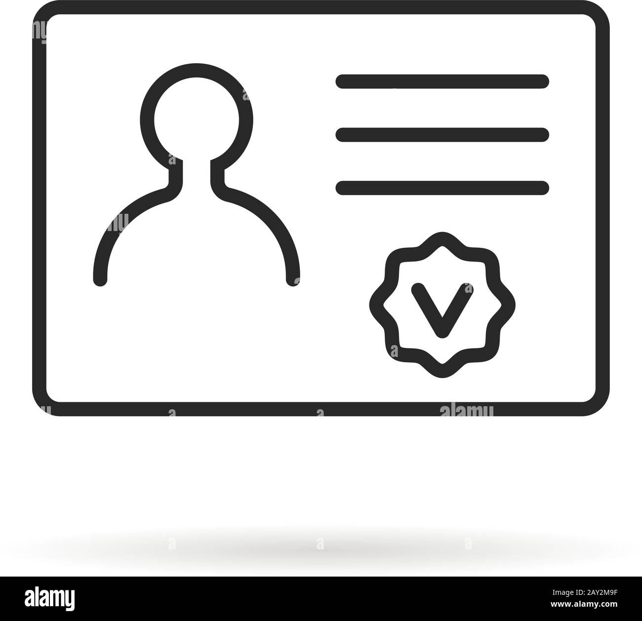 linear certificate or diploma icon like mark of distinction Stock ...