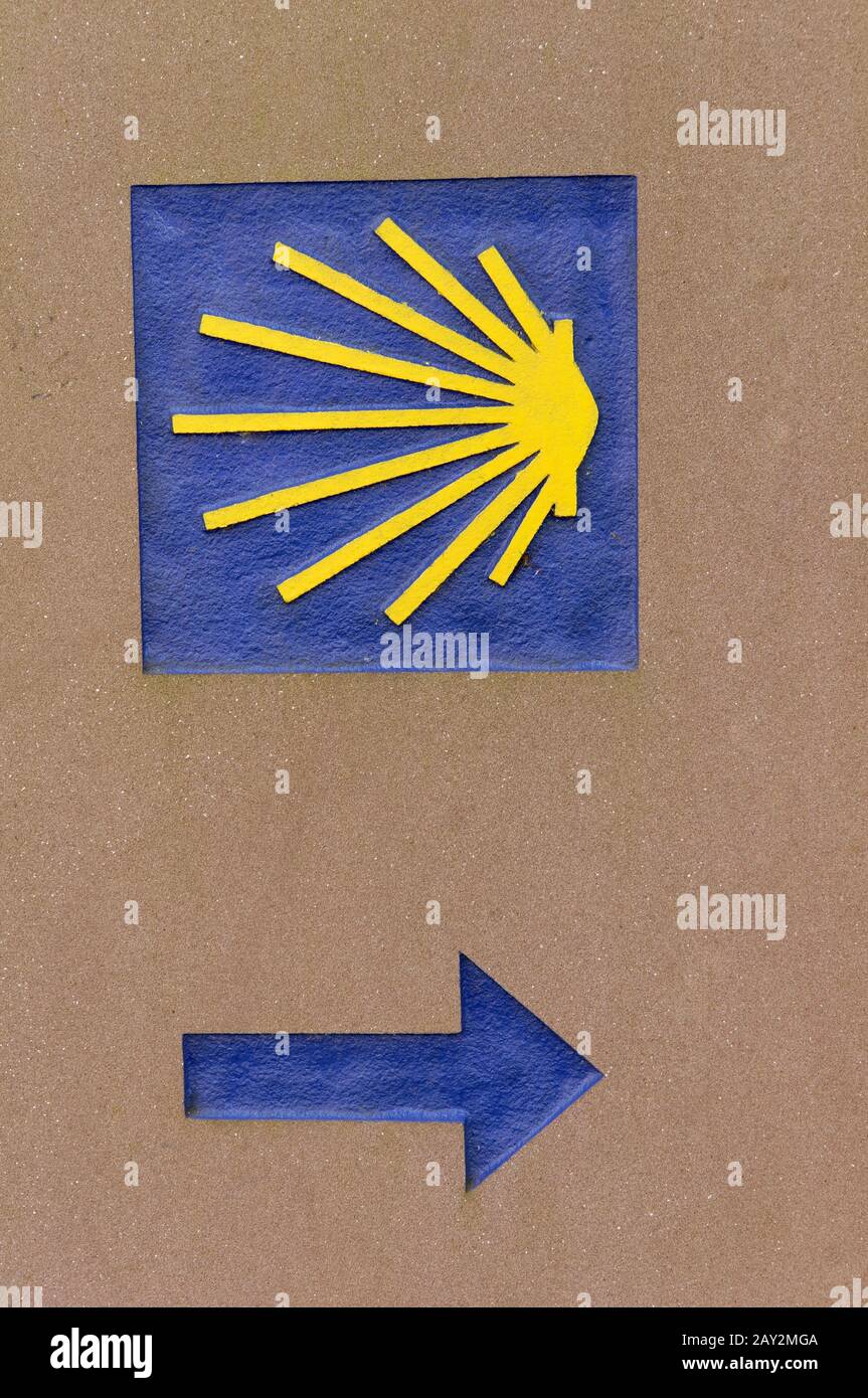 Symbol of the Way of St James Stock Photo - Alamy