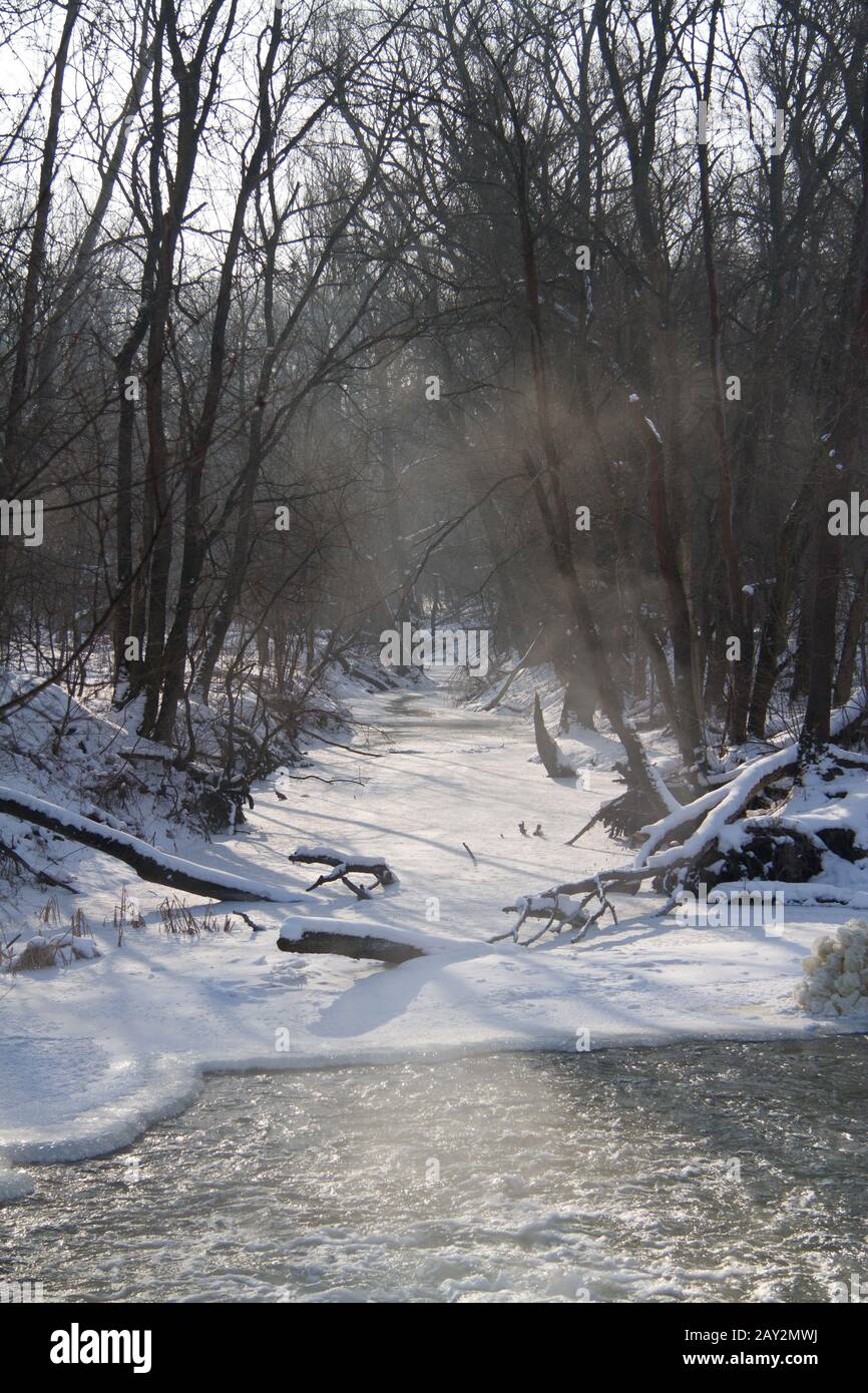 Winter forest river hi-res stock photography and images - Alamy
