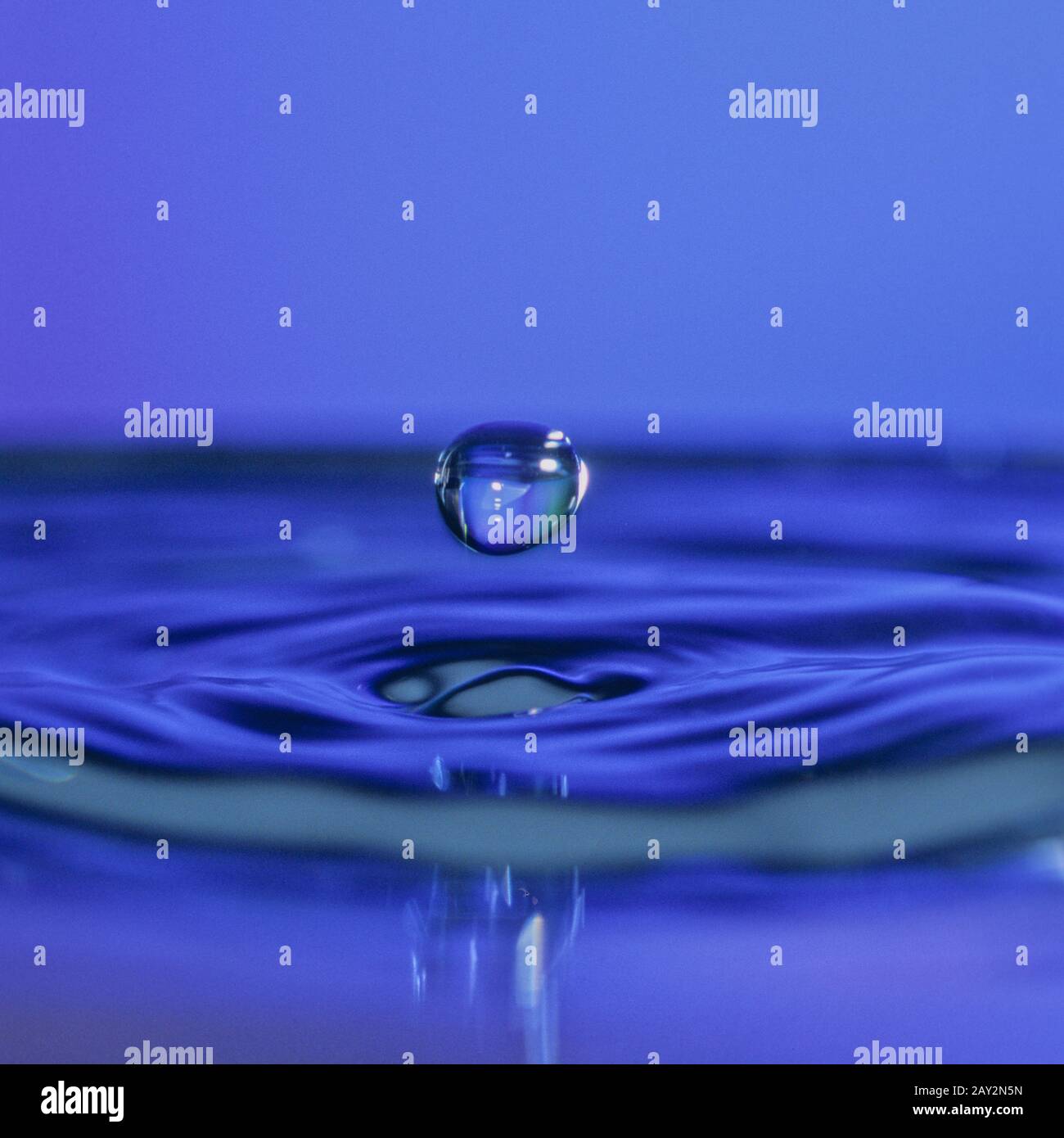 waterdrops splashing on water surface Stock Photo - Alamy