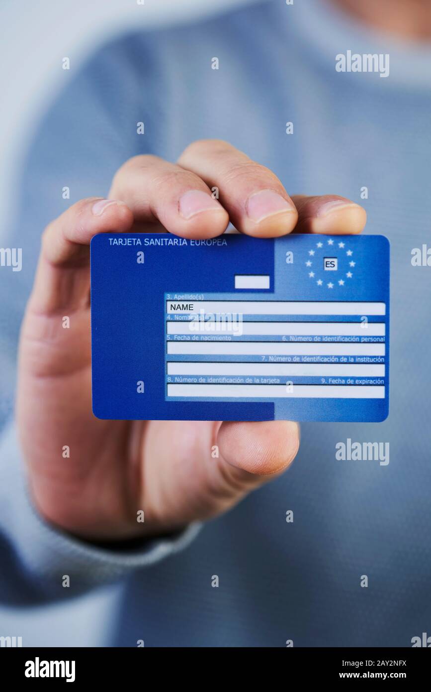 BARCELONA, SPAIN - FEBRUARY 13, 2020: A man, wearing a casual gray ...