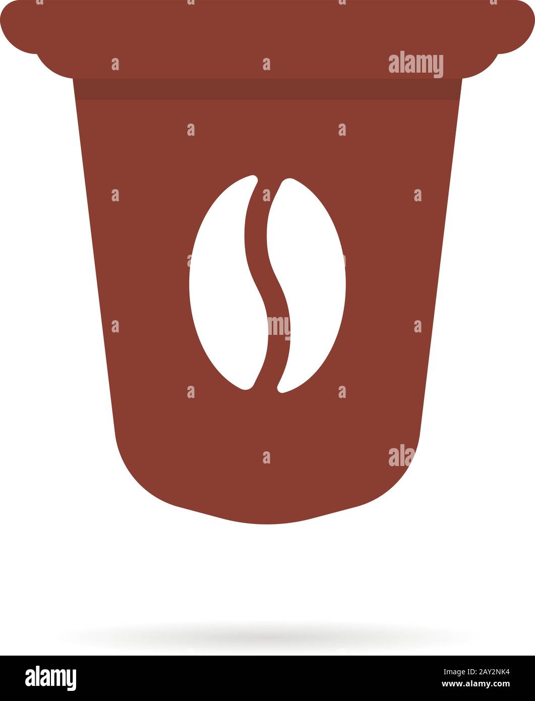 brown simple coffee capsule icon Stock Vector Image & Art - Alamy