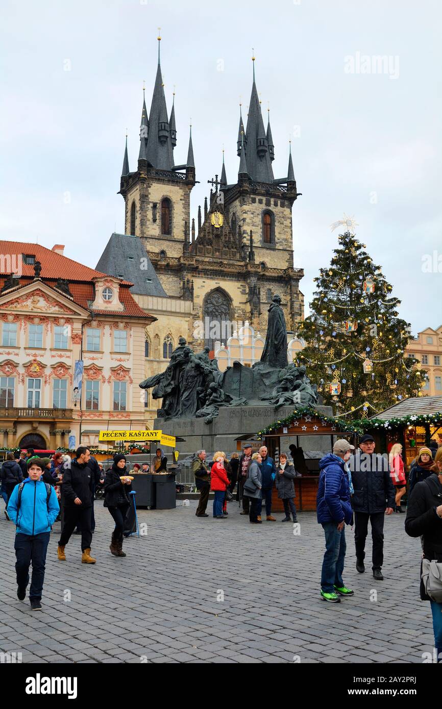 Prague, Czech Republic - December 2nd 2015: Unidentified people on ...