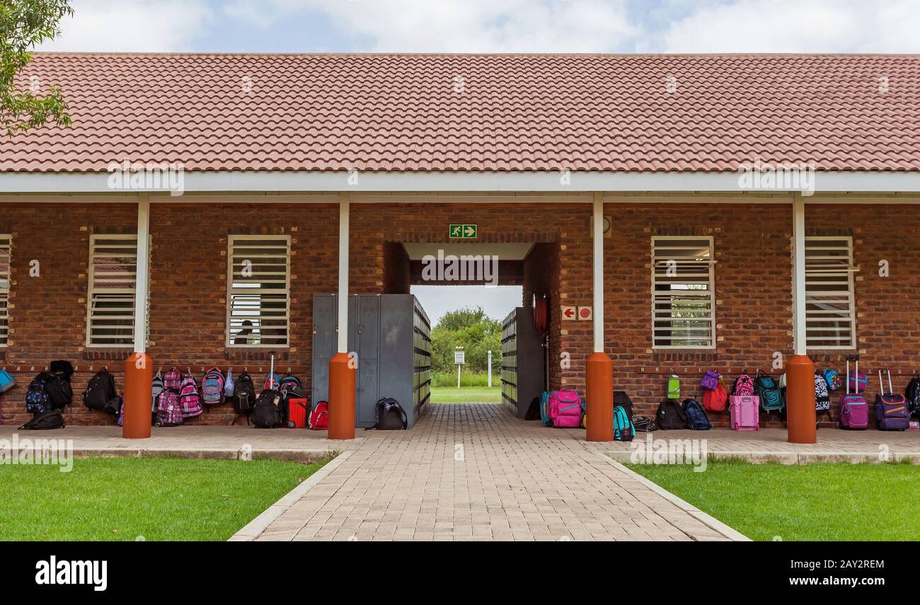 Mafikeng, South Africa, 1st February - 2017: Exterior of school ...