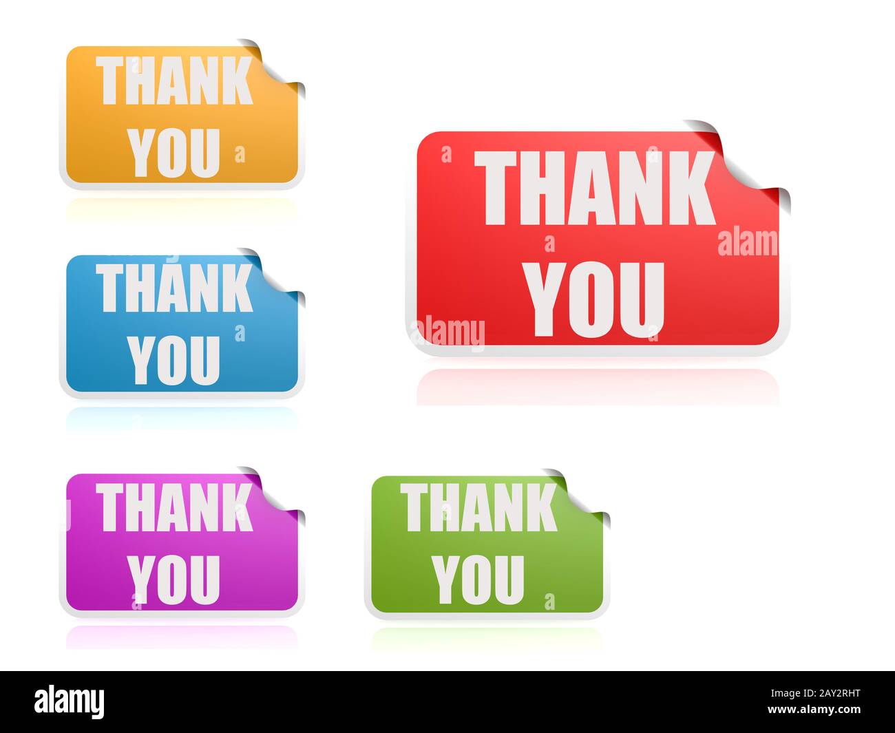Thank you color label Stock Photo - Alamy
