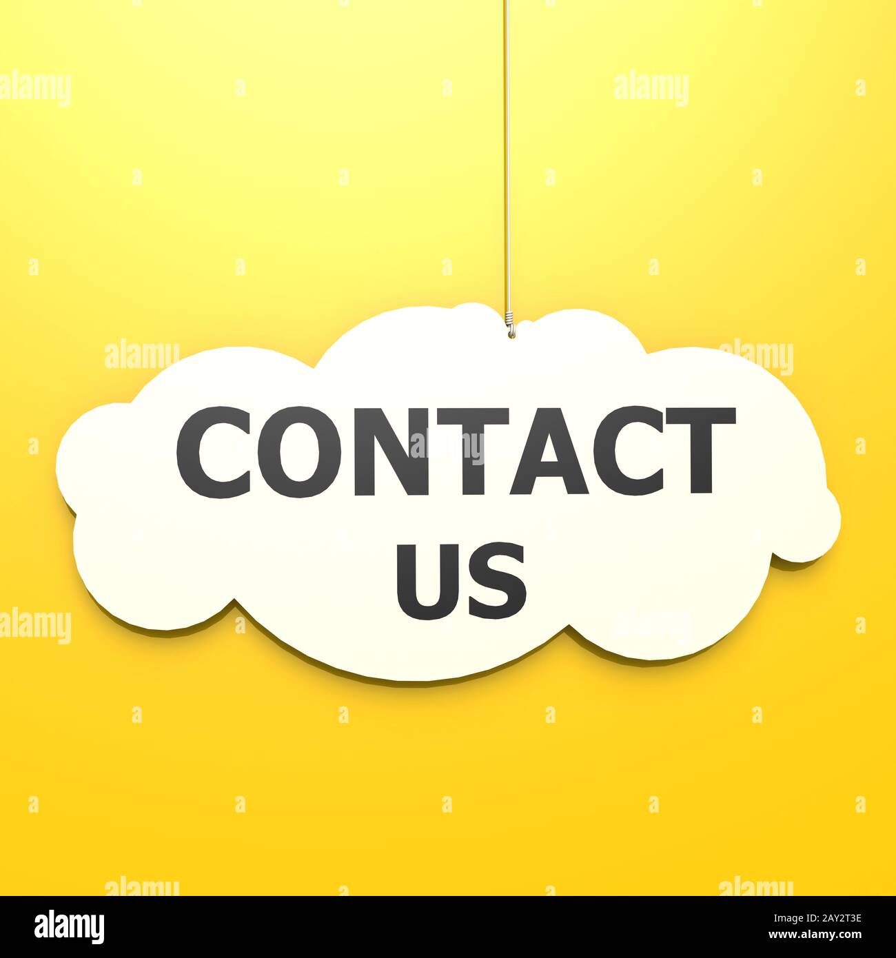 Contact us word in yellow background Stock Photo - Alamy