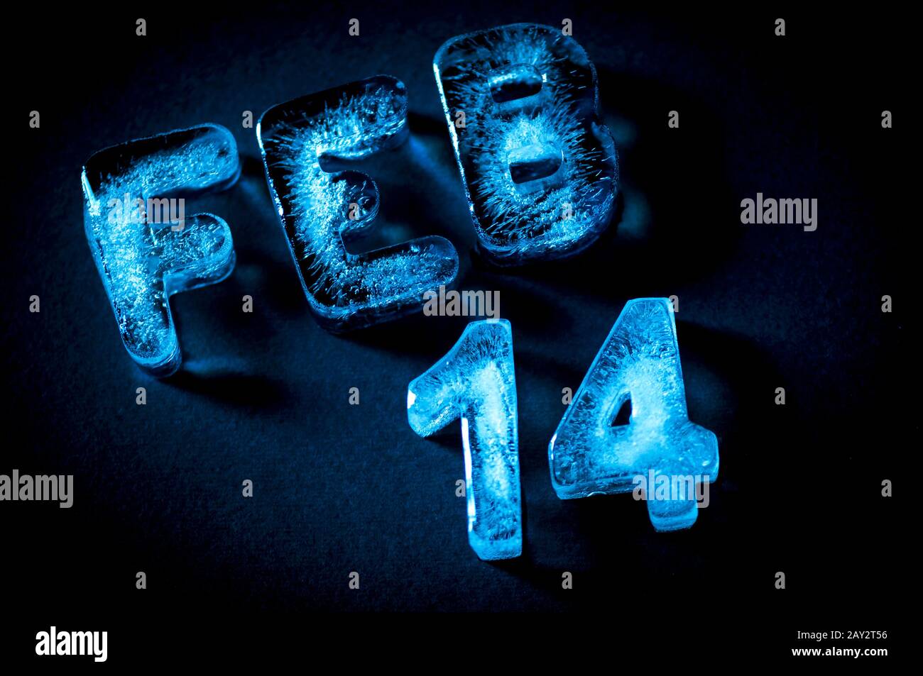 Cool Valentine's Day message for the date February 14 in ice numbers ...