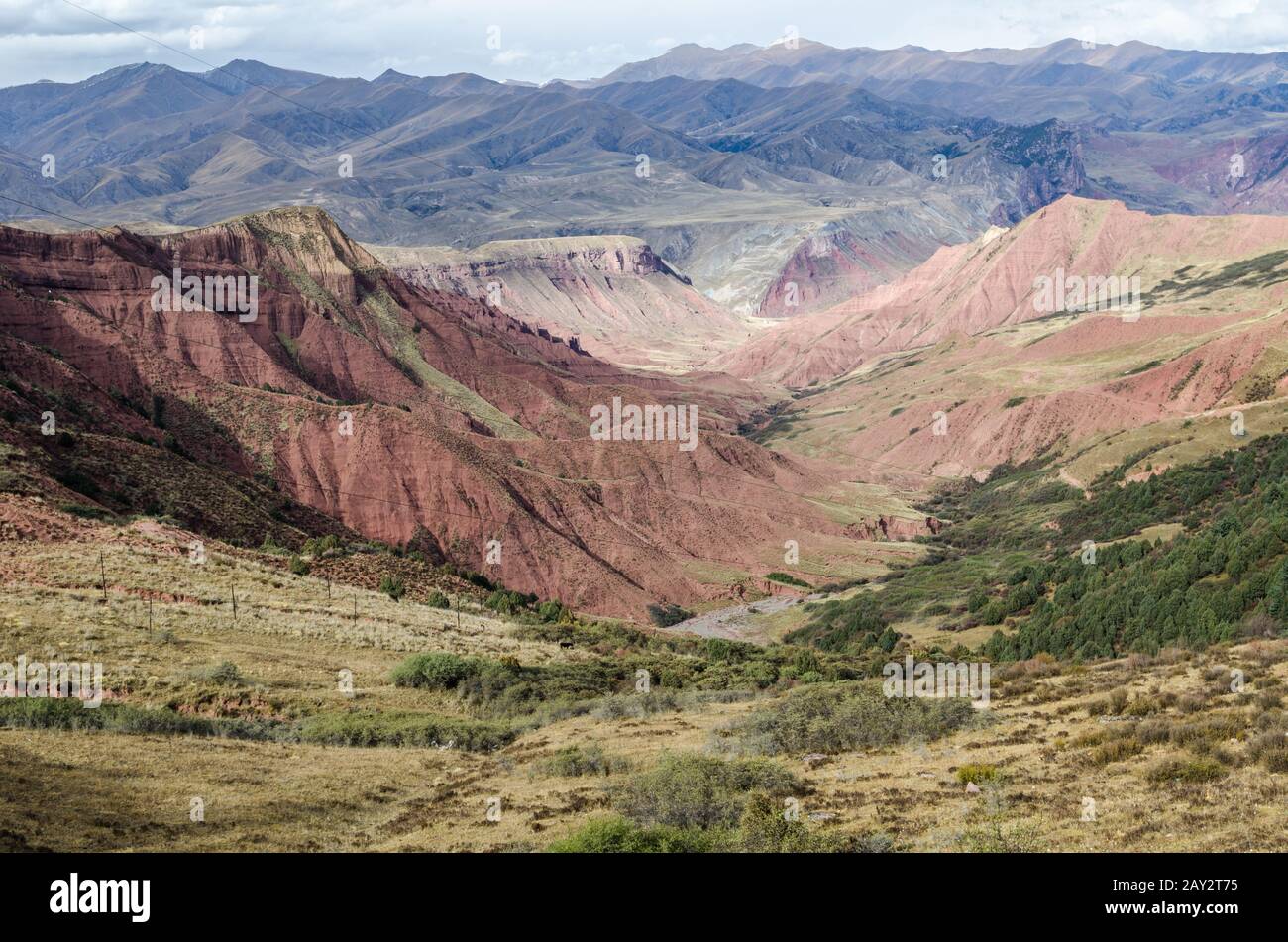 Red-colored Tibetan geological structures Stock Photo - Alamy