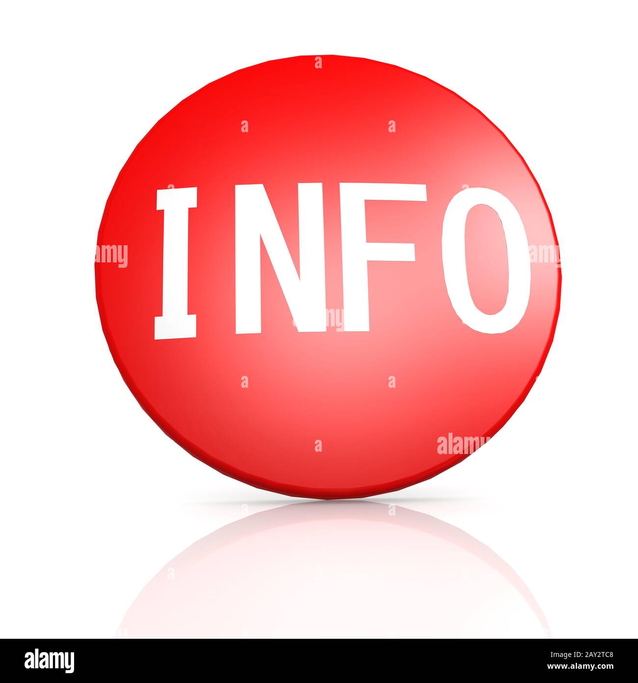 Red badge with info Stock Photo - Alamy