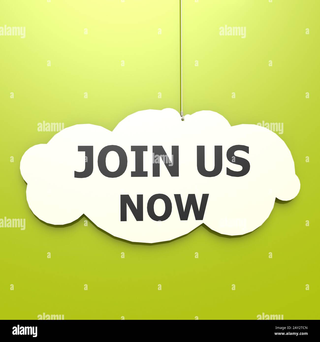 Join us now word in green background Stock Photo - Alamy