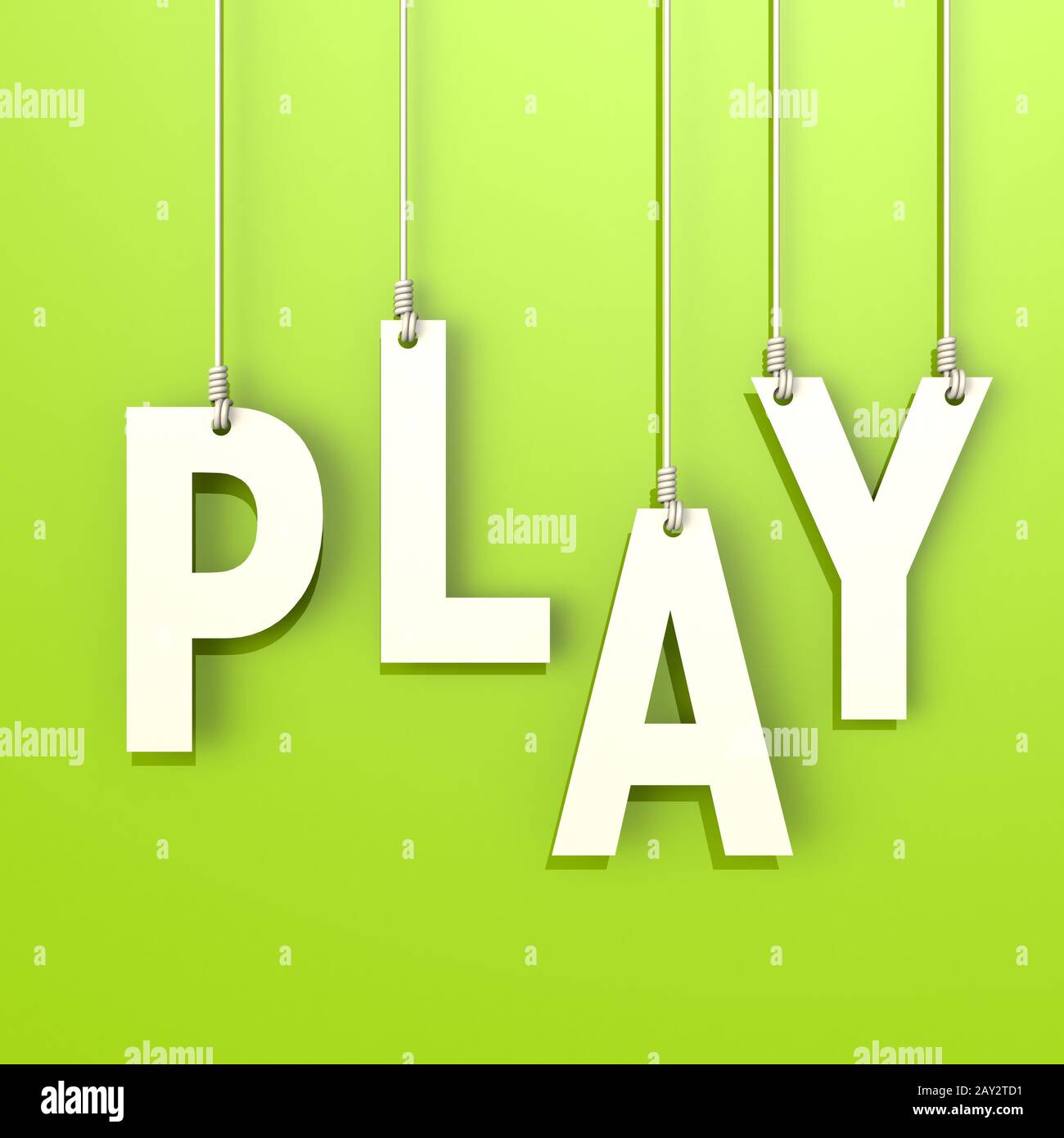 Play word in green background Stock Photo - Alamy