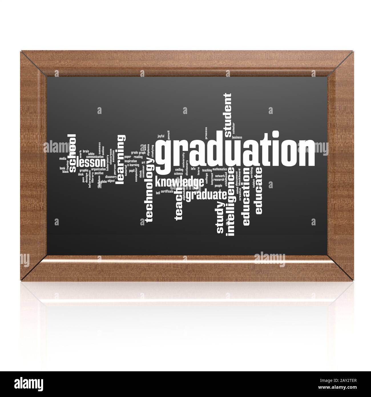Blank blackboard graduation Stock Photo - Alamy