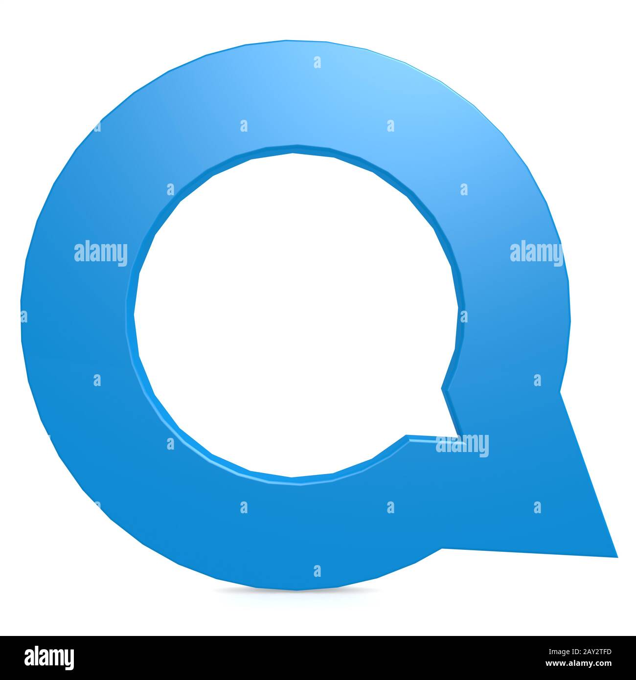 Speech bubble blue round Stock Photo - Alamy