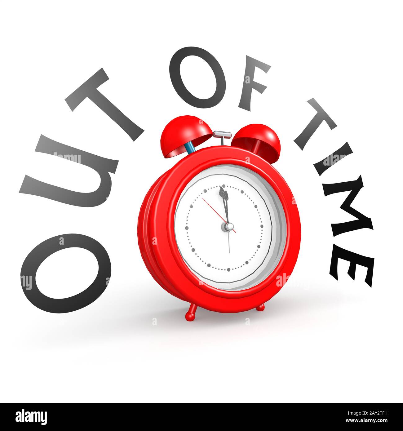 Alarm clock with out of time Stock Photo - Alamy