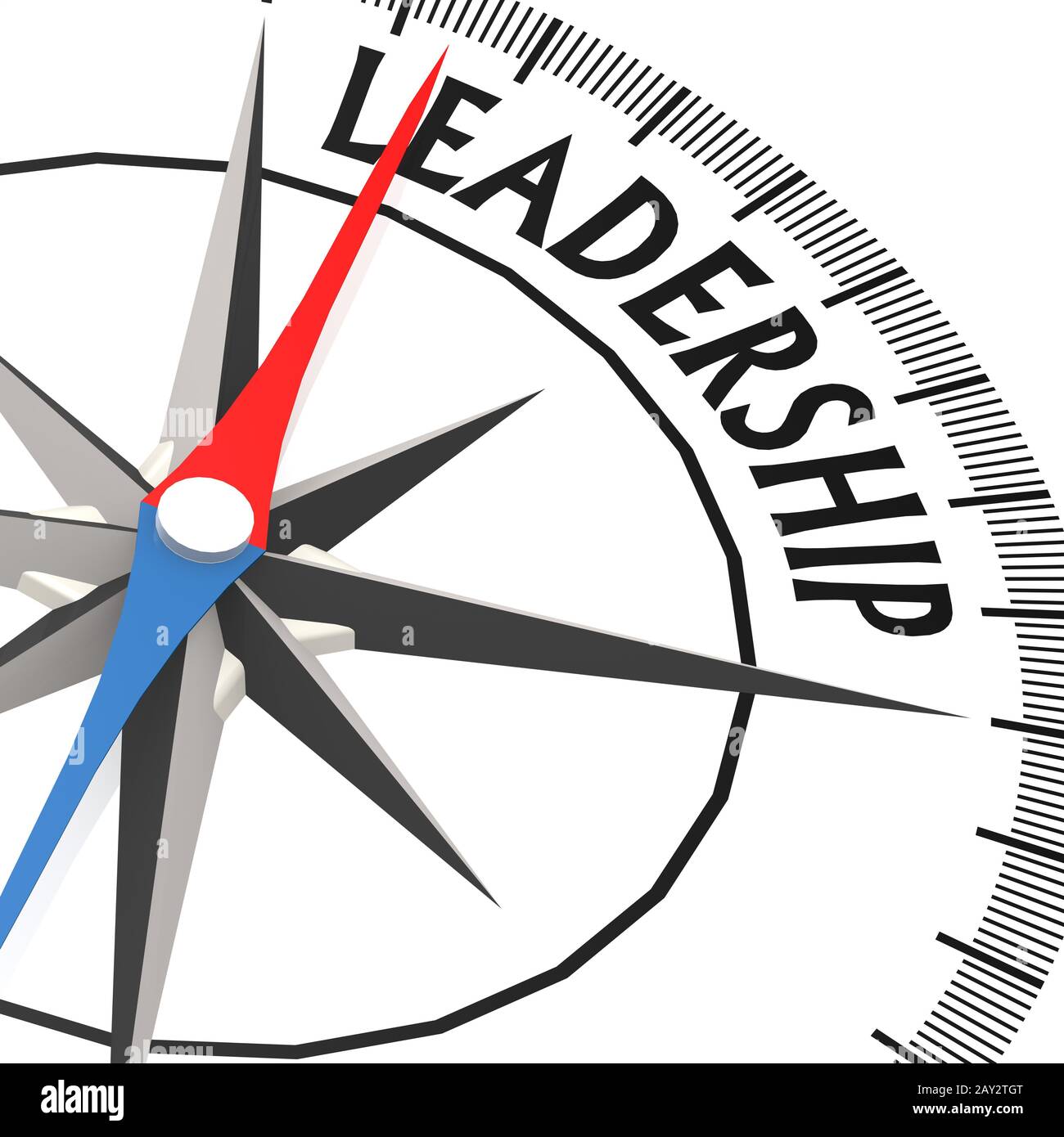 Compass with leadership word Stock Photo - Alamy