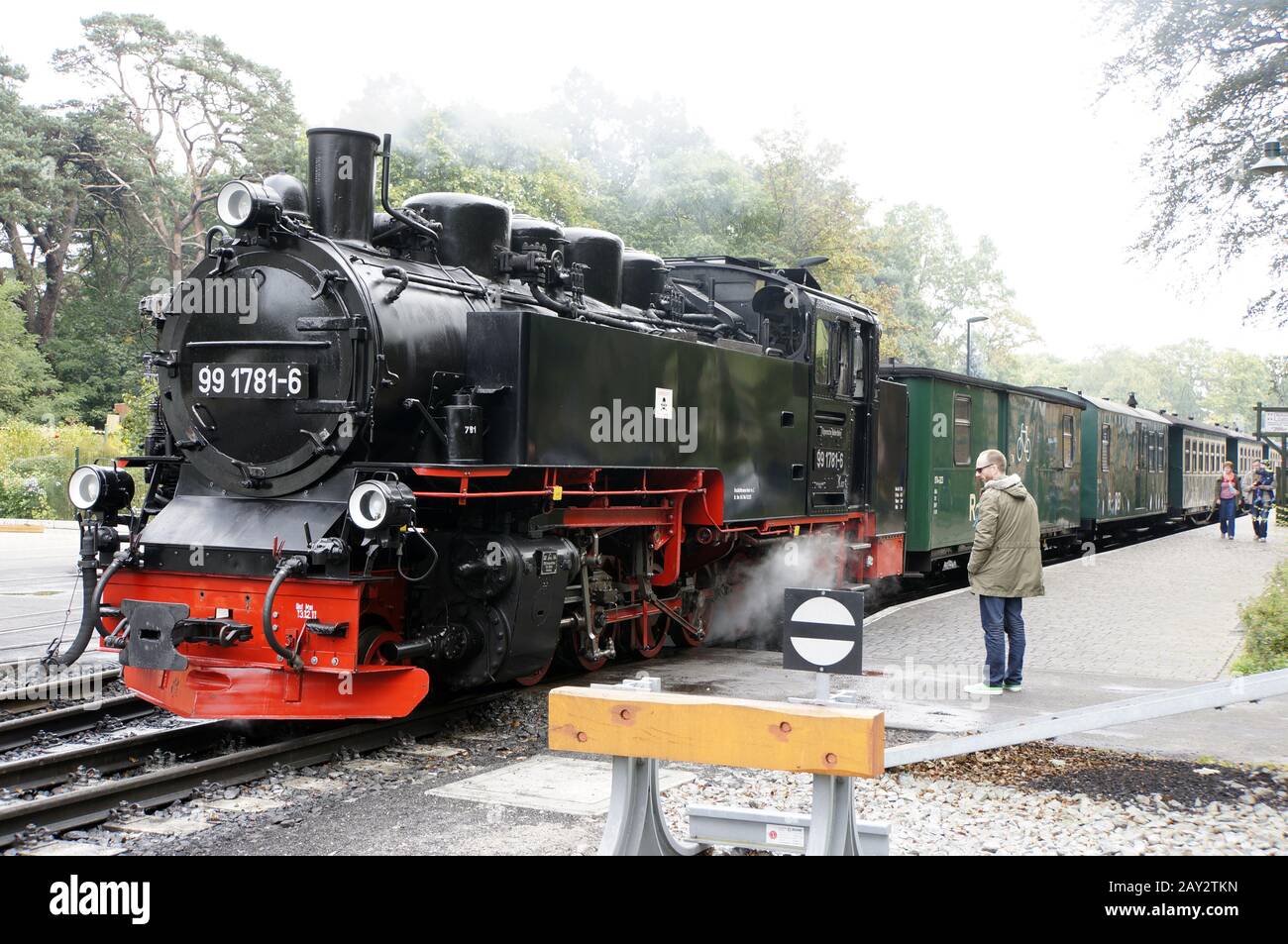 Historic steam train Rasender Roland Stock Photo - Alamy