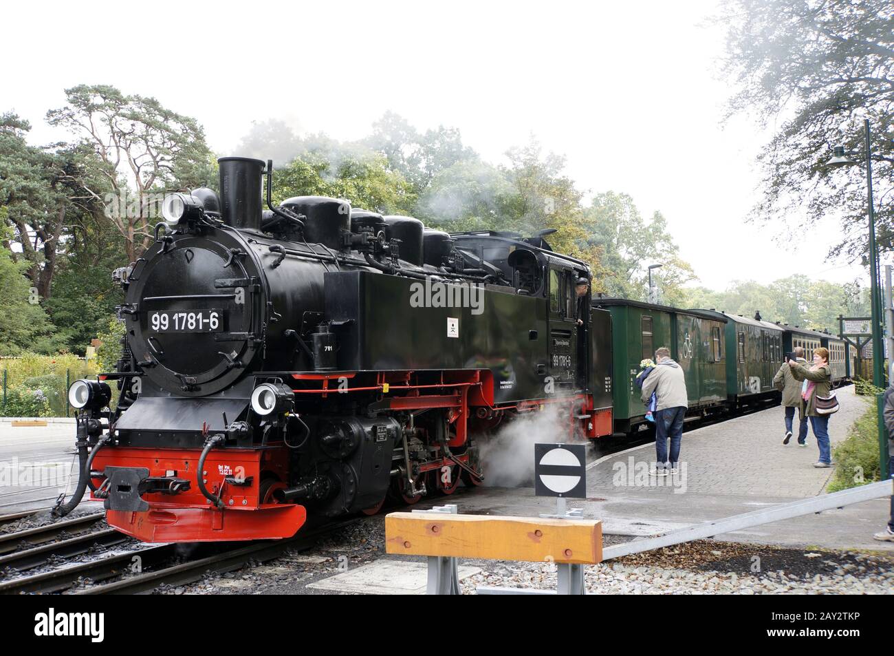 Historic steam train Rasender Roland Stock Photo - Alamy
