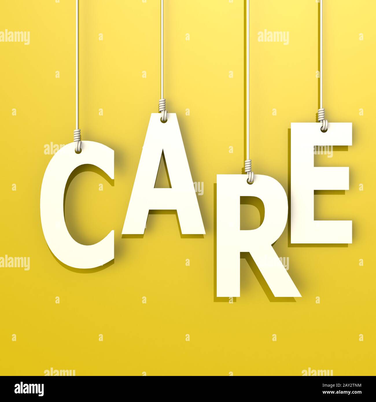 Care word in blue background Stock Photo - Alamy