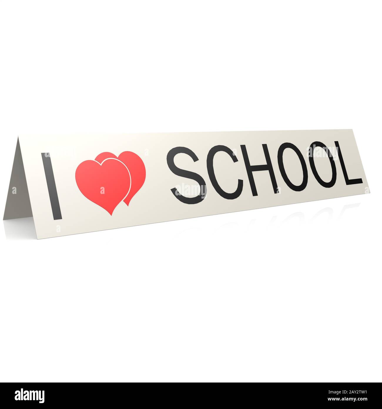 I love school card Stock Photo - Alamy