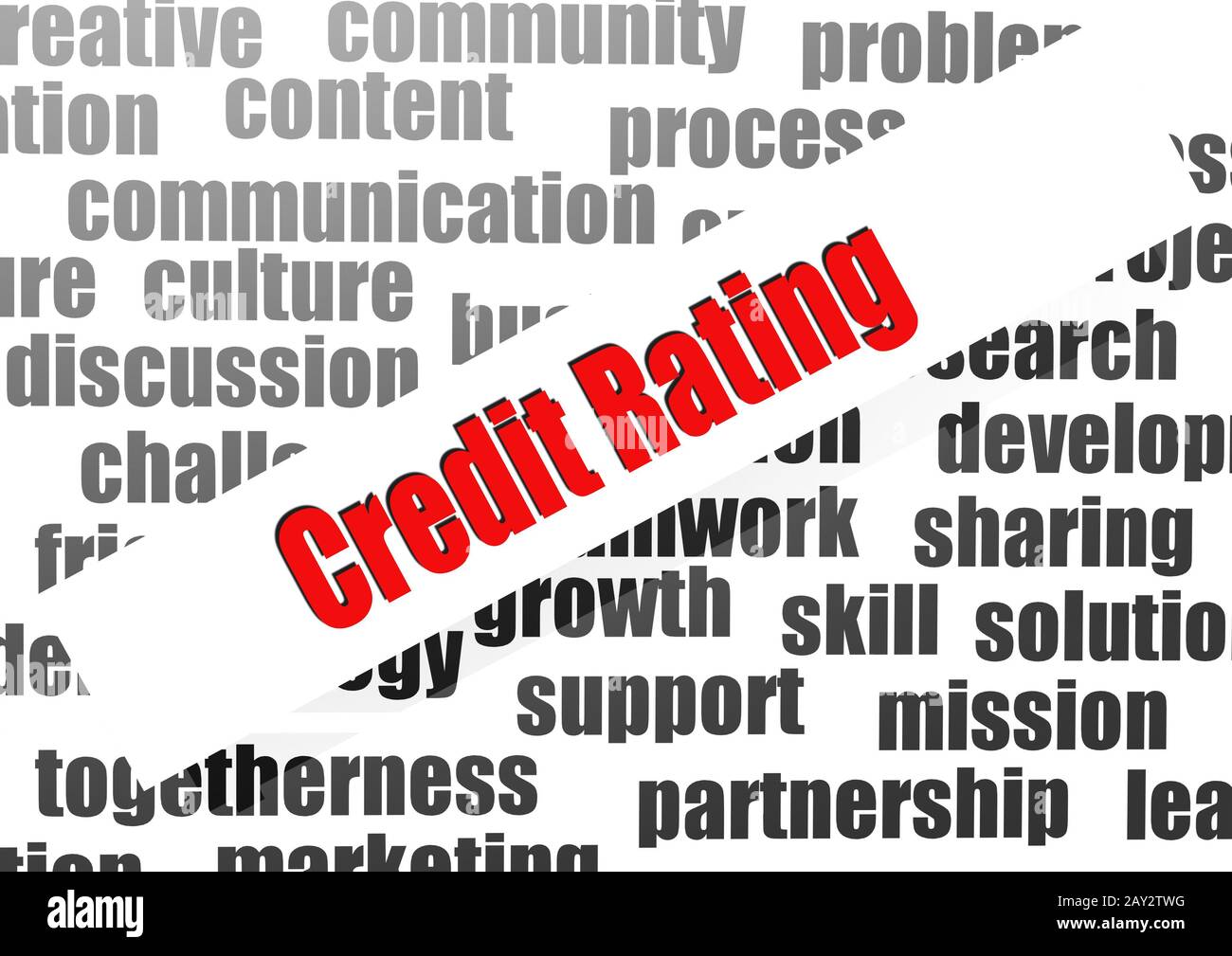 Credit Rating word cloud Stock Photo - Alamy