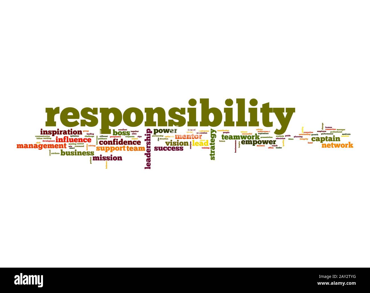 Responsibility word cloud Stock Photo - Alamy