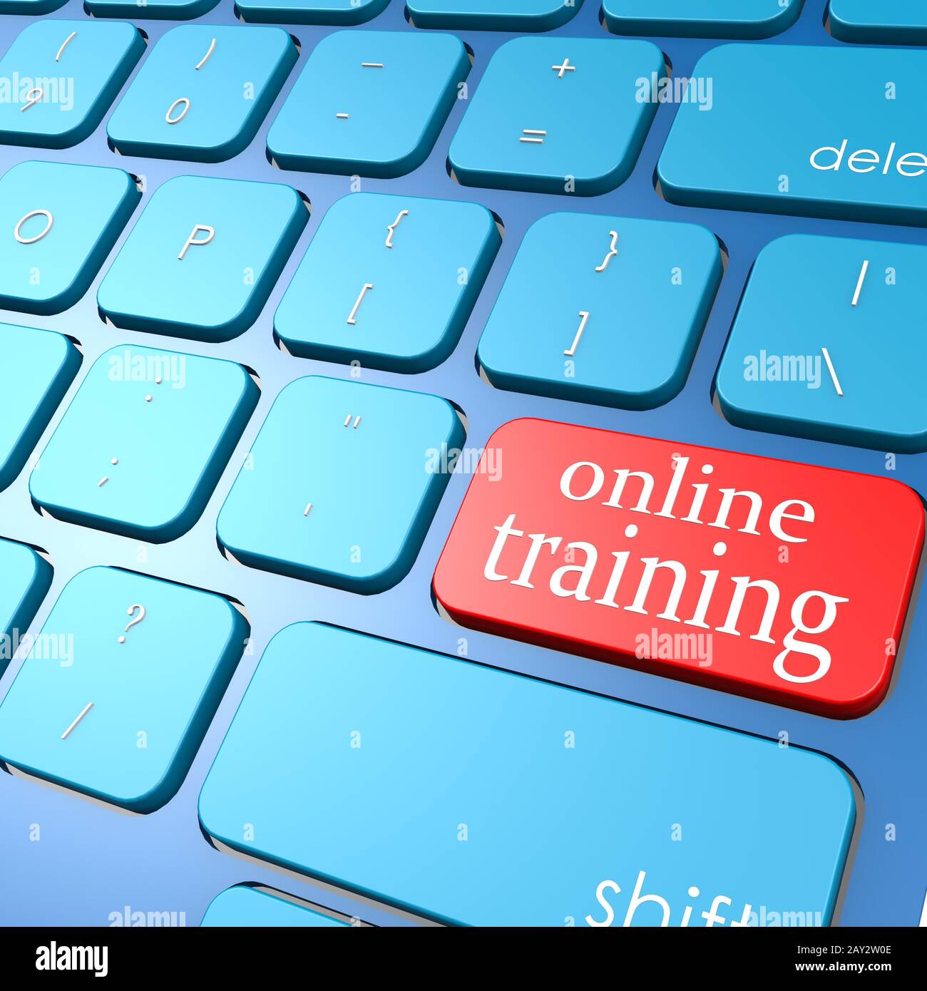 Online training keyboard Stock Photo - Alamy