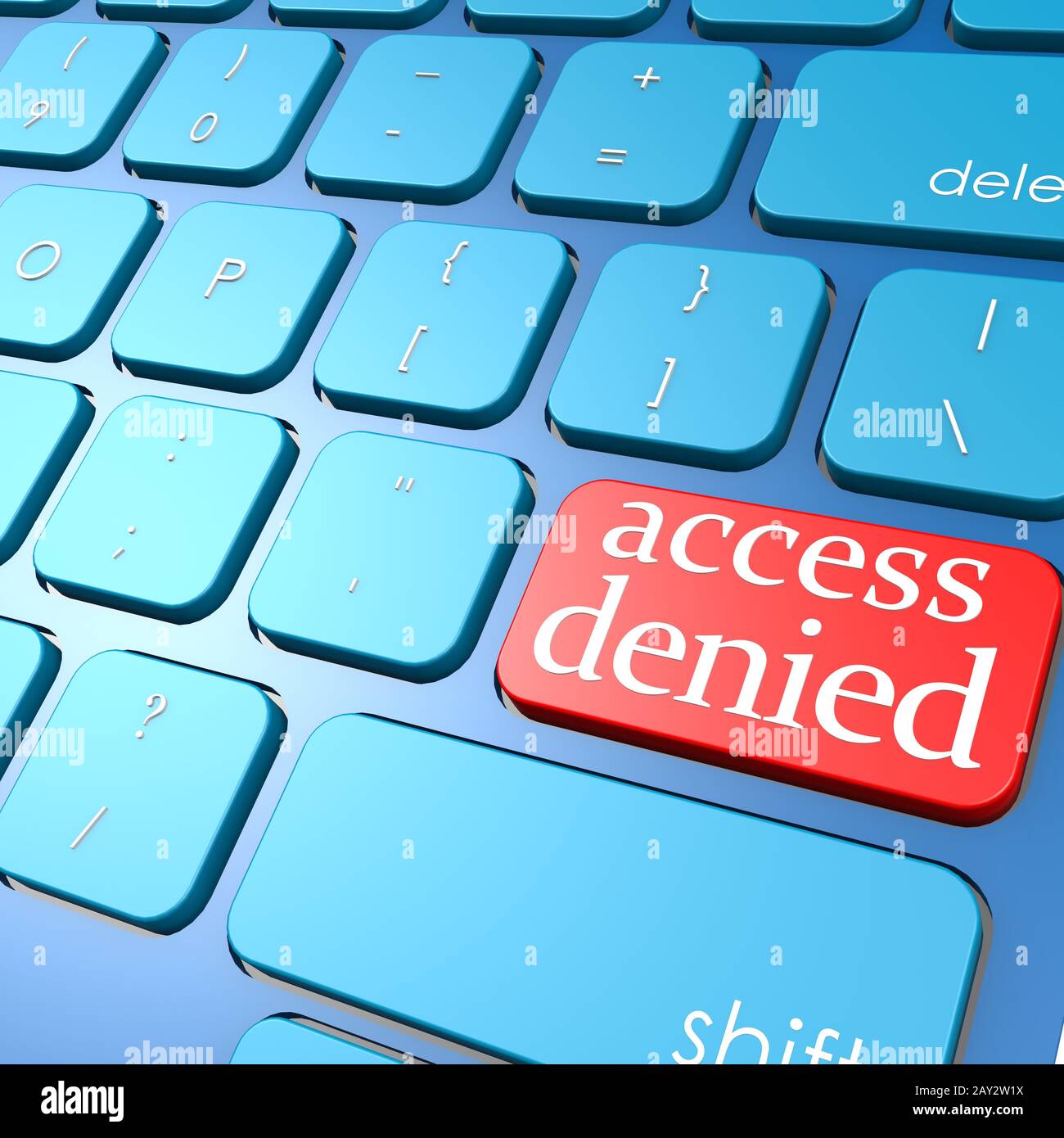 Access denied keyboard Stock Photo - Alamy