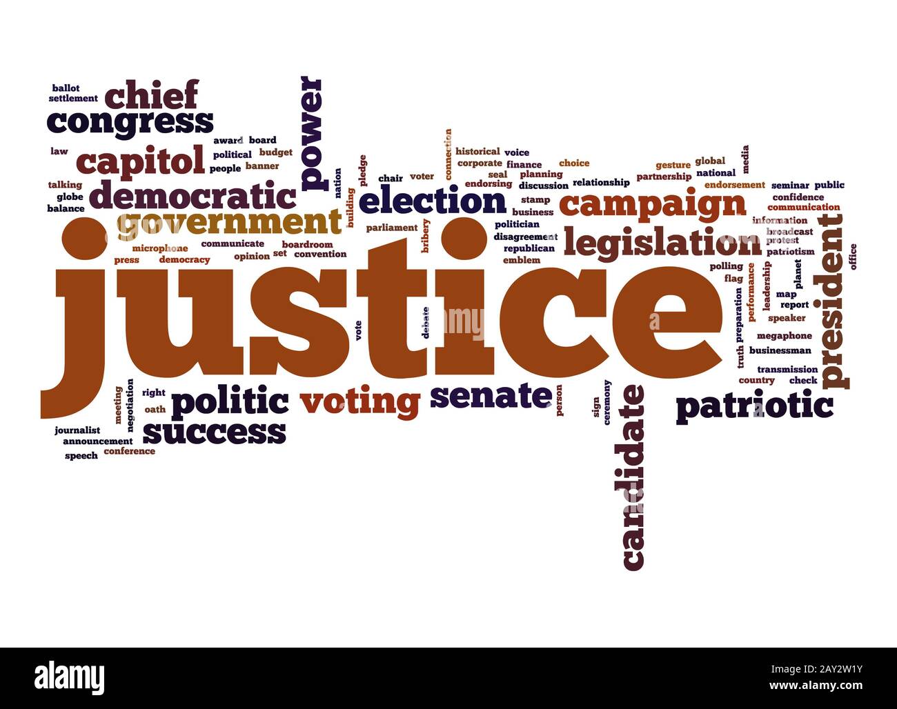 Justice word cloud Stock Photo - Alamy