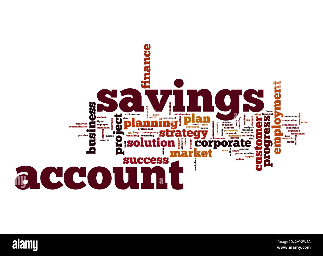 Savings account word cloud Stock Photo - Alamy