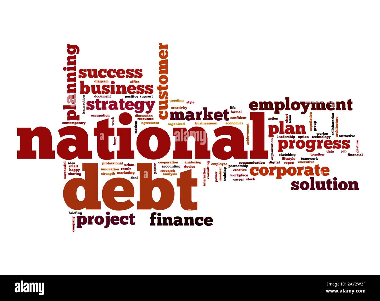 National debt word cloud Stock Photo - Alamy