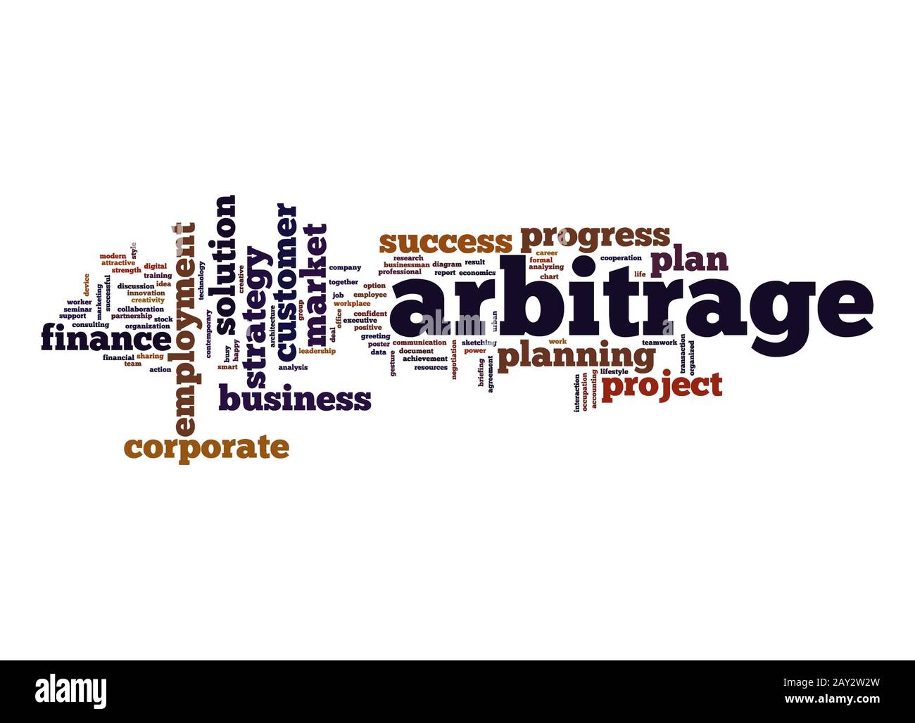 Arbitrage word cloud Stock Photo - Alamy