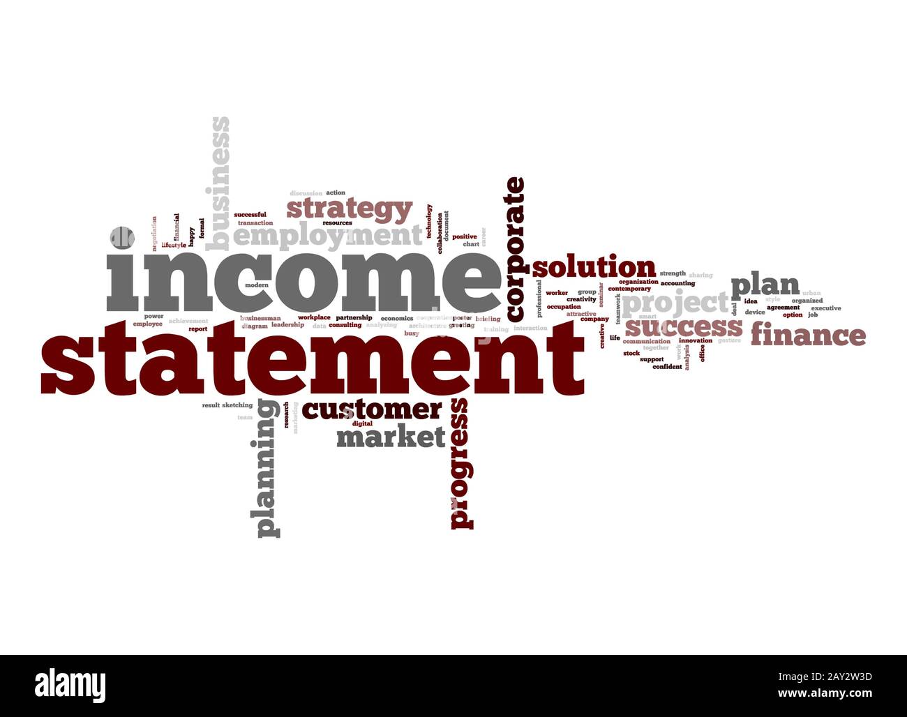Income statement word cloud Stock Photo - Alamy