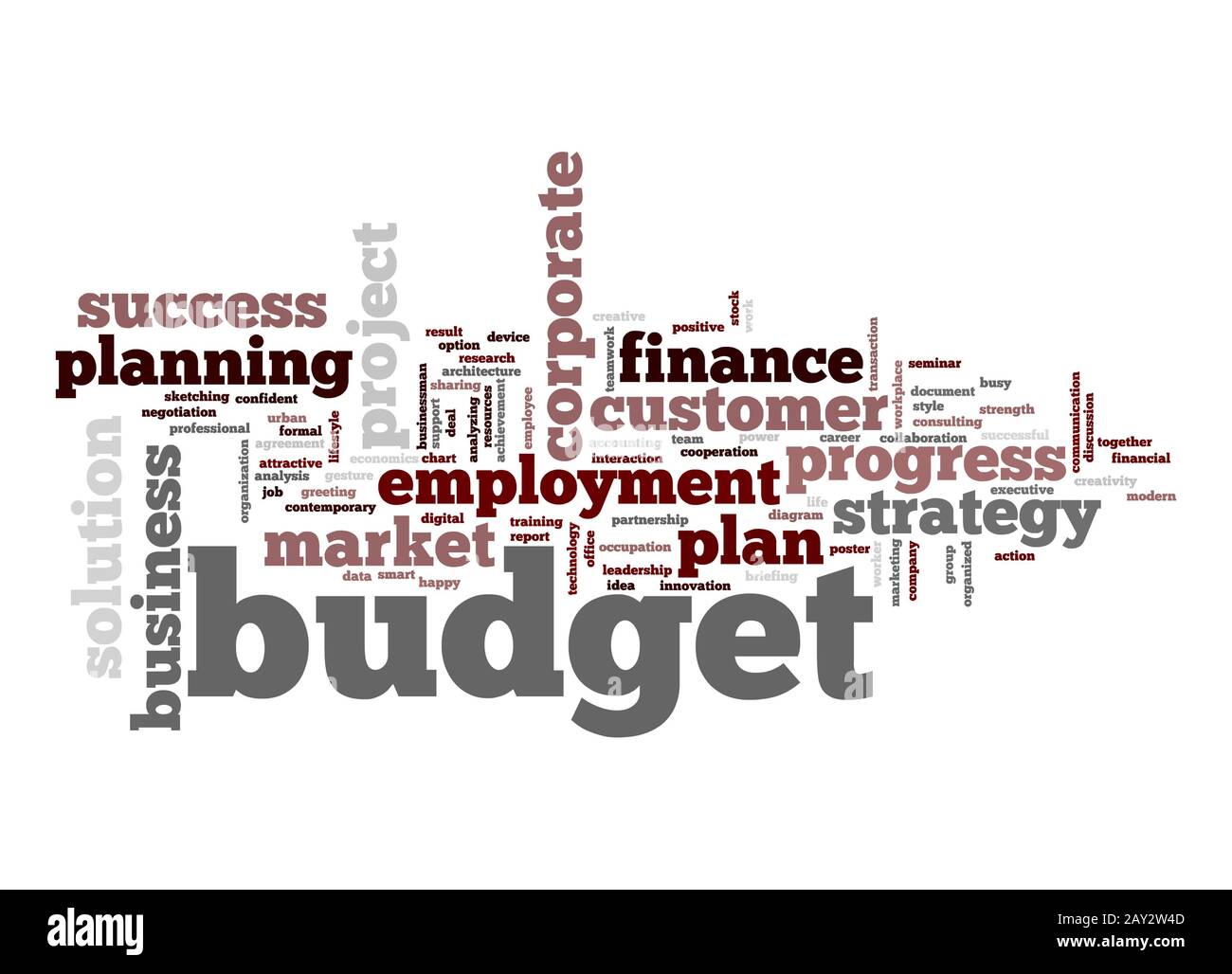 Budget word cloud Stock Photo - Alamy