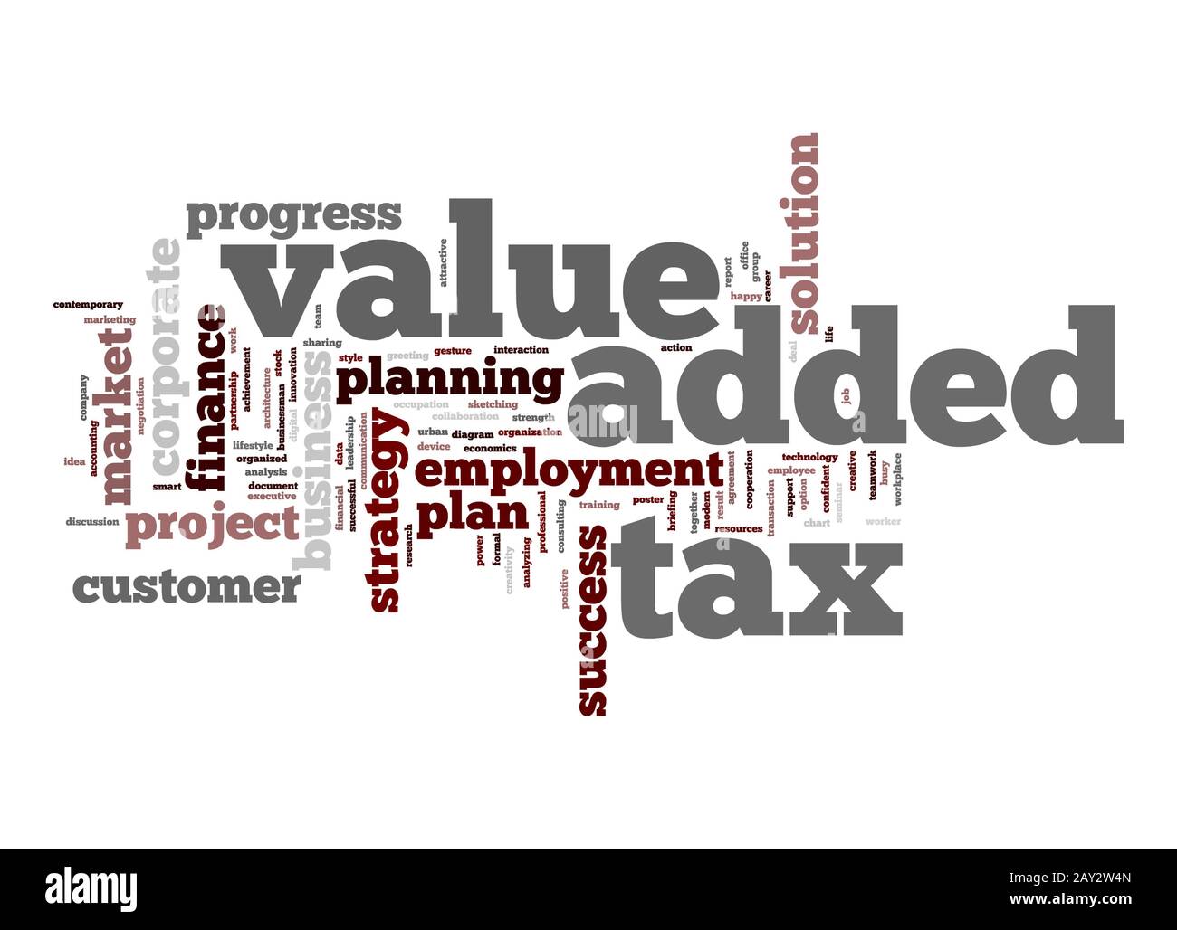 Value added tax word cloud Stock Photo - Alamy