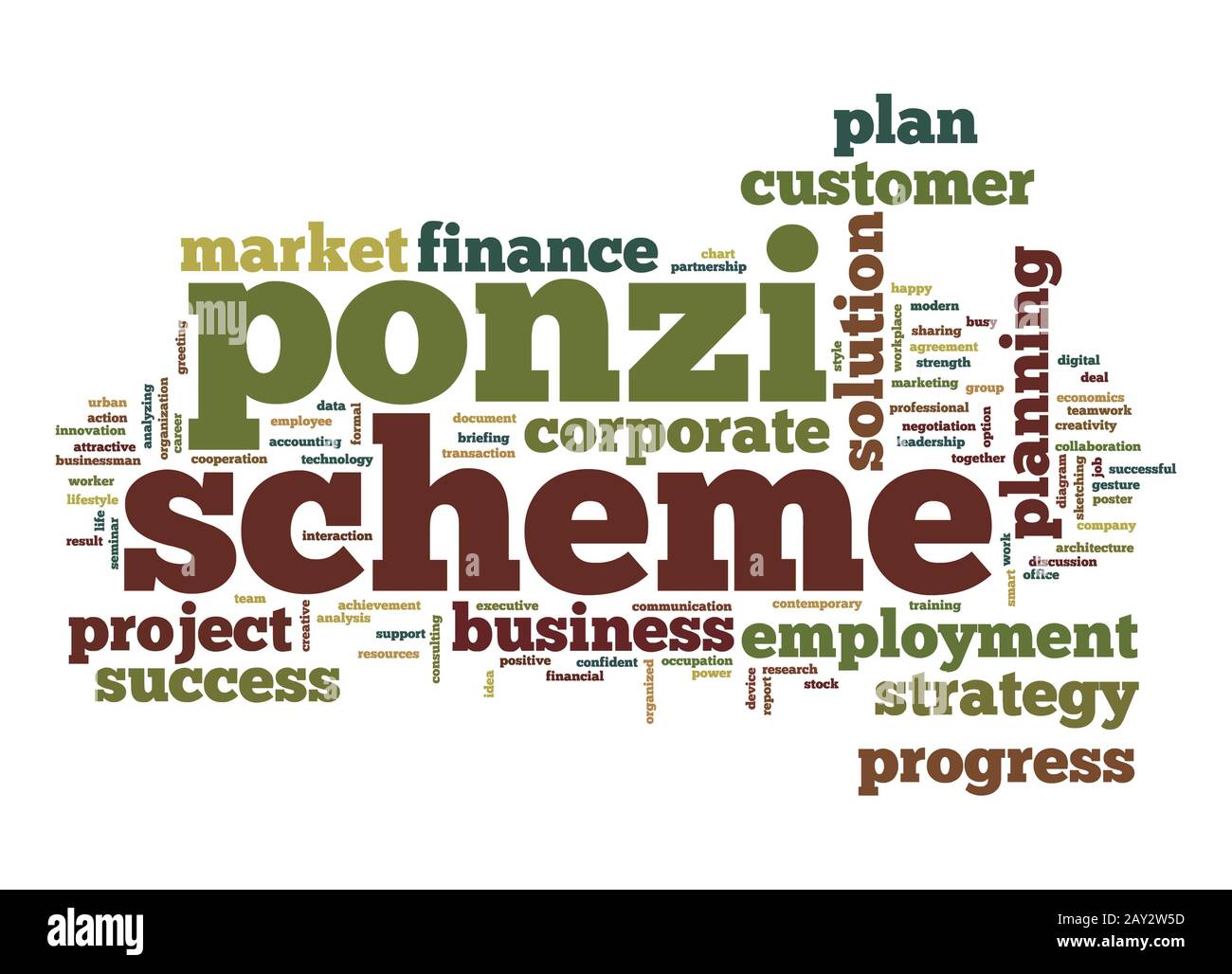 Ponzi scheme word cloud Stock Photo - Alamy